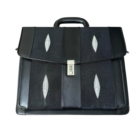 Croton | Bags | Vintage Croton Genuine Stingray Leather Briefcase ...
